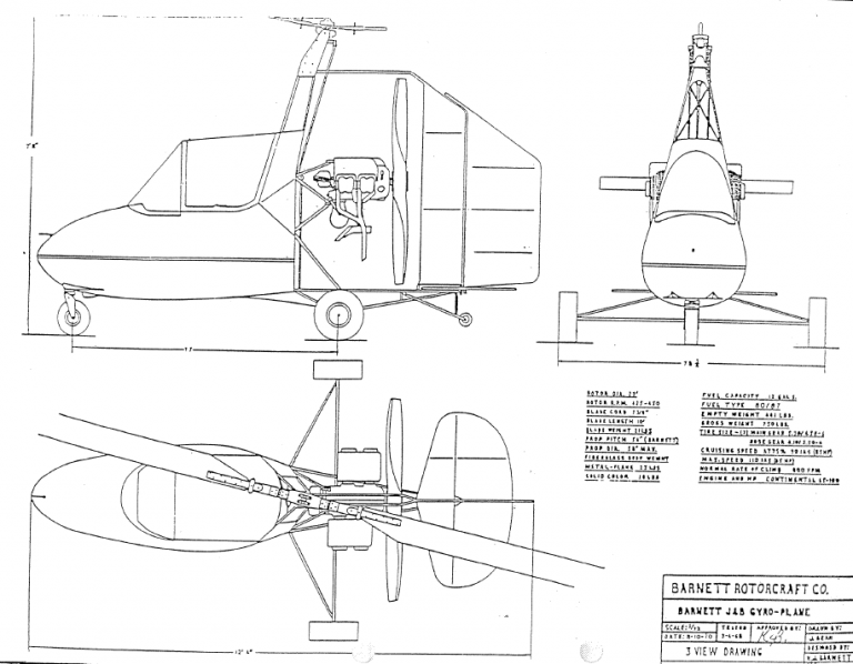 BARNETT J4B-J4B2 GYROPLANE – PLANS AND INFORMATION SET FOR HOMEBUILD ...